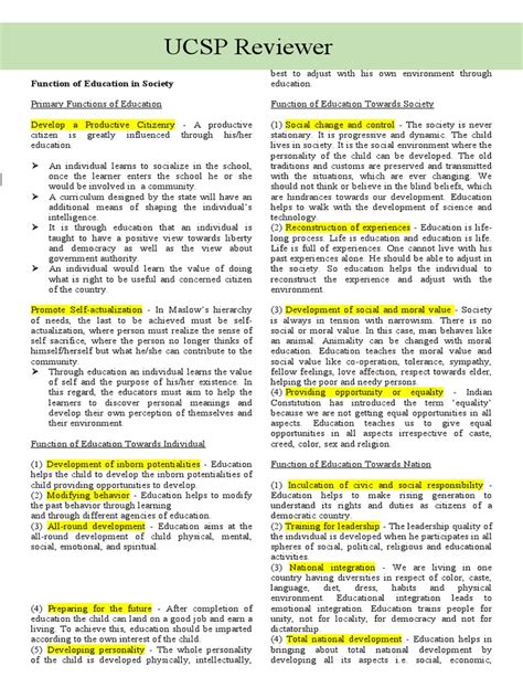 Ucsp Reviewer Pdf Social Mobility Discrimination