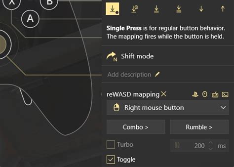 map mouse movement while pressing mouse button to controller joystick
