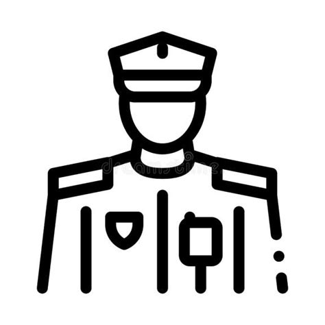 Ilustración De Vector De Icono De Profesión De Policía Ilustración Del