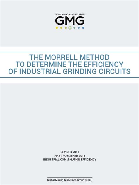 the morrell method to determine the efficiency of industrial grinding