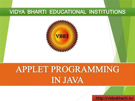 Applet Programming In Java Ppt
