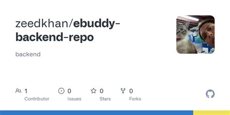 Github Zeedkhanebuddy Backend Repo Backend