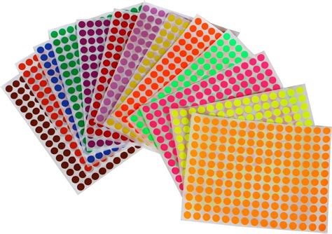 Color Coding Labels 1 4 U201d 8mm 5 16 Dot Stickers In Assorted Colors 2340 Pack Walmart Com