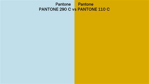 Pantone 290 C Vs Pantone 110 C Side By Side Comparison