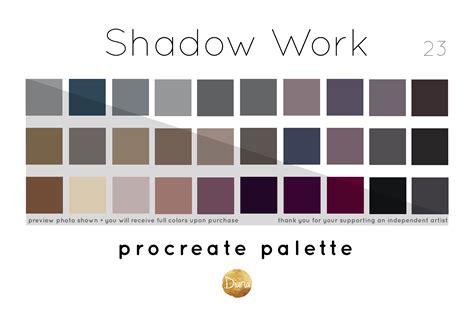 Procreate Palette Shadow Work Graphic By Diana Creative Fabrica