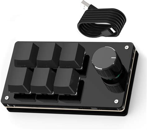 TRAHOO Programmable Macro Keyboard Key Macro Mechanical Gaming Macro Keypad Custom Knob KeyPad