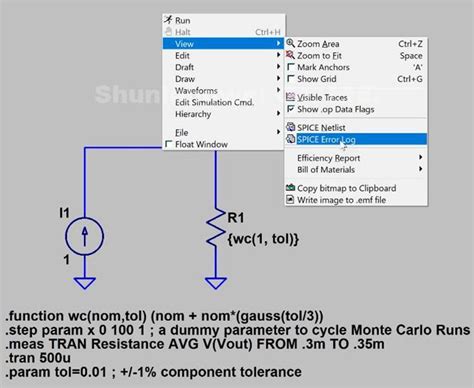 How To Model Statistical Tolerance Analysis Of Complex Circuits Using Ltspice Shunlongwei Co Ltd