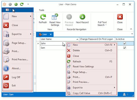 List View Context Menus XAF Cross Platform NET App UI Web API DevExpress Documentation