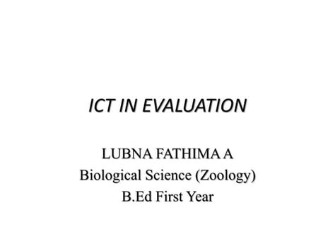 Ict In Evaluationpptx