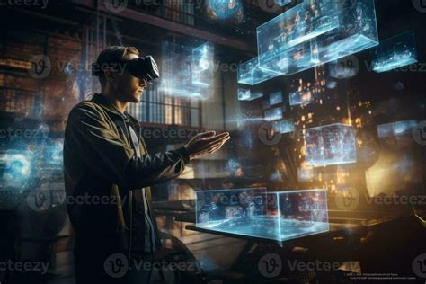 Programmer Experimenting With Augmented Reality Generative Ai 31580903