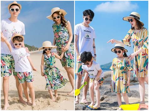 10 Mẫu đồng Phục đi Biển Nhóm Gia đình đẹp Siêu độc Lạ