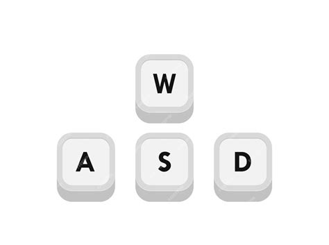 Premium Vector Wasd Computer Keyboard Buttons Hotkeys Combination For Gaming And Cybersport