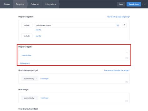 How To Set Up Targeting For Widgets Getsitecontrol