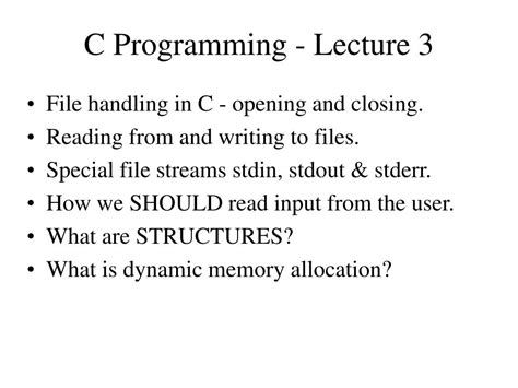 Ppt C Programming Lecture 3 Powerpoint Presentation Free Download Id4536837