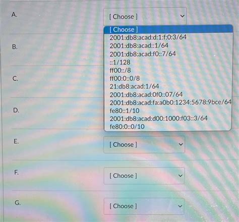 Solved Please Match The Fully Written Ipv6 Address With Its