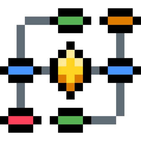 Flowchart Pixel Linear Color Icon