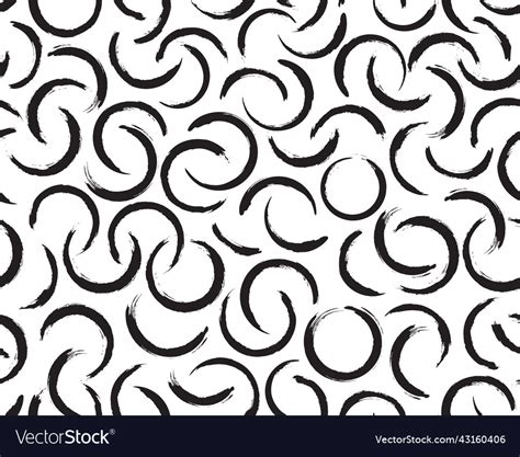 Black Semi Circles Seamless Pattern Royalty Free Vector