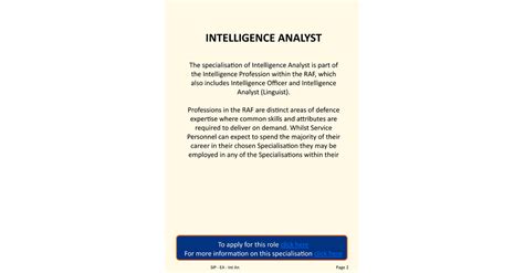 Intelligence Analyst Page 2