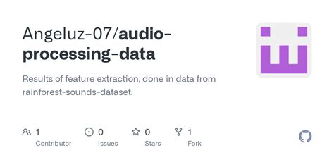 Github Angeluz Audio Processing Data Results Of Feature Extraction Done In Data From
