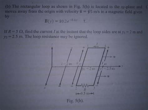 Solved B The Rectangular Loop As Shown In Fig B Is Chegg Com
