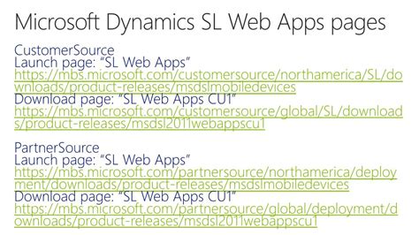 Ppt Microsoft Dynamics Sl 2011 Web Apps Cu1 Powerpoint Presentation
