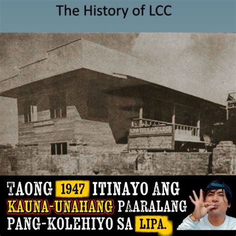 Batangenong Ang Lipa City Colleges Lcc Ay Itinatag Noong Buwan Ng