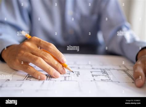 Architecture Man Drawing On Architectural Creative Project Business