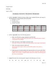 Statistics Exercises Mean Median Mode And More Explained Course Hero
