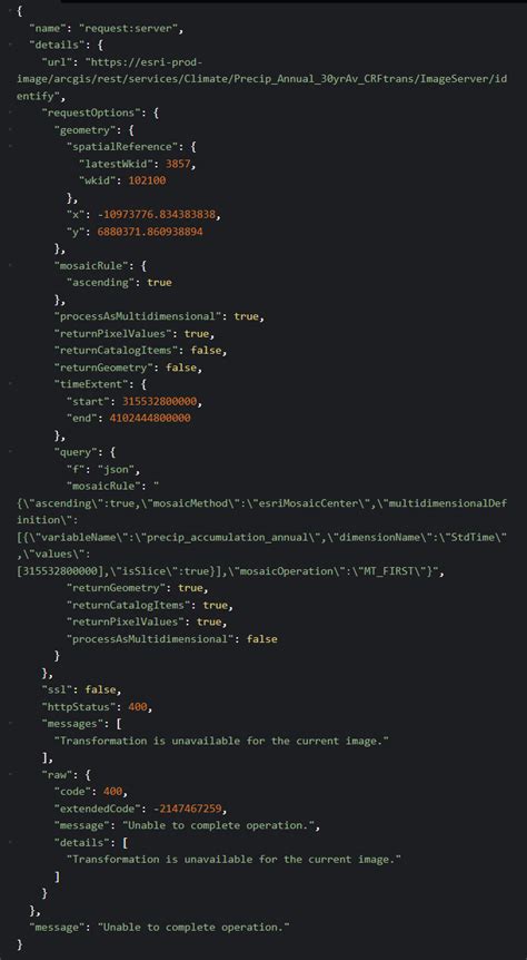Solved Use Imageservice Identify To Get Pixel Values From Esri