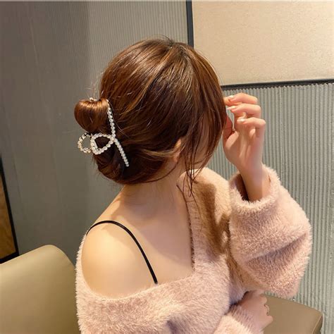 진주 큐빅 집게핀 헤어집게핀 온채널