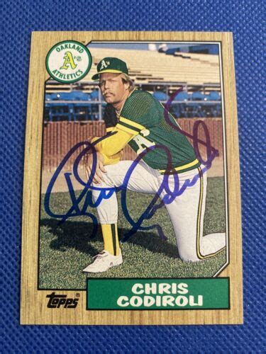 1987 Topps Chris Codiroli 217 Auto Signed Autograph As Ebay