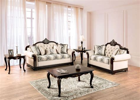 Discounted Formal Elegant Sofa Set In Beige Fm65004bg Yucatan Furniture Of America