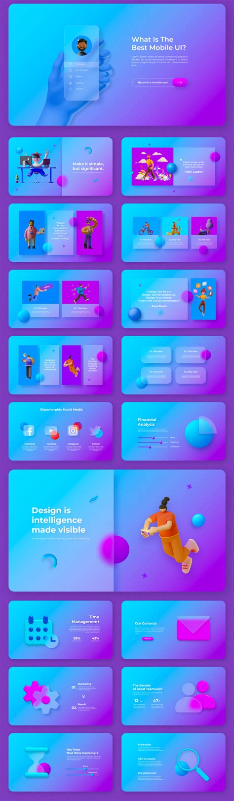Glassmorphism Animated Presentation 258941 Templatemonster