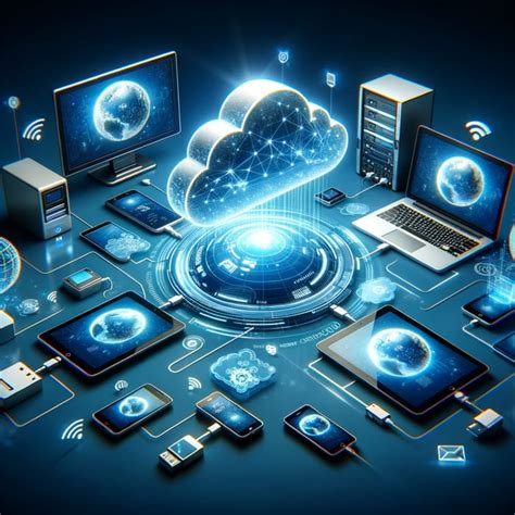 Futuristic 3d Cloud Computing Technology Tech Devices Visualized Ai