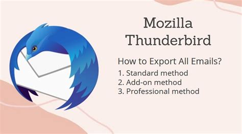 How To Export All Emails From Thunderbird Mailbox Folders
