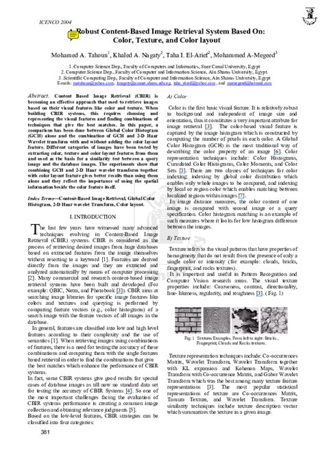 Pdf Enhanced Image Retrieval Via Color And Texture