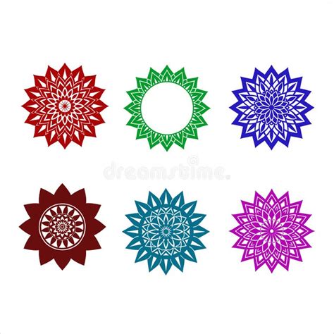 Set Of Mandala Vector Illustration Stock Vector Illustration Of