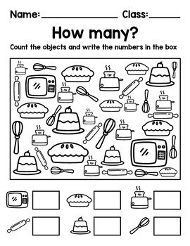 Addition And Subtraction Count And Match Objects Worksheet By SANDEE STUDIO