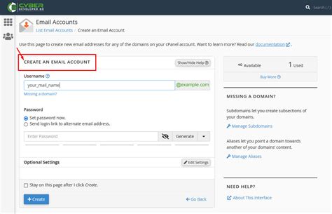 how to create email accounts from cpanel cyber developer bd support