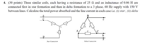 Solved Three Similar Coils Each Having A Resistance Of 25