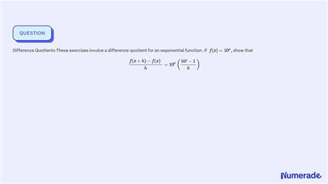 ⏩solved Difference Quotients These Exercises Involve A Difference… Numerade