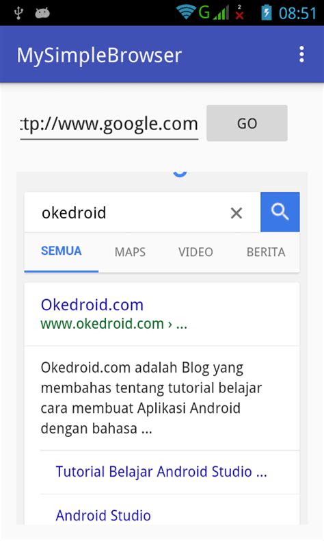 belajar cara menciptakan aplikasi browser sederhana android java