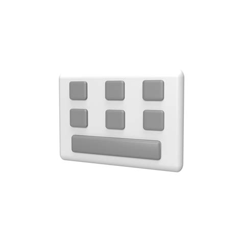D Keyboard Rendered Object Illustration PNG