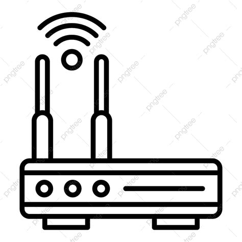 Router Clipart Hd Png Router Icon Outline Vector Thin Internet