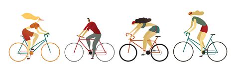 자전거를 타는 남자와 여자는 휴가나 주말 활동을 즐긴다 개념에 대한 스톡 벡터 아트 및 기타 이미지 개념 개체 그룹 건강한 생활방식 Istock