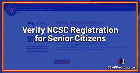 How To Verify Ncsc Application Status For Senior Citizens Dswd Program