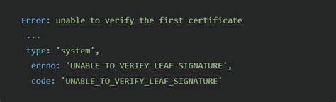 How To Resolve Unable To Verify The First Certificate” Error In