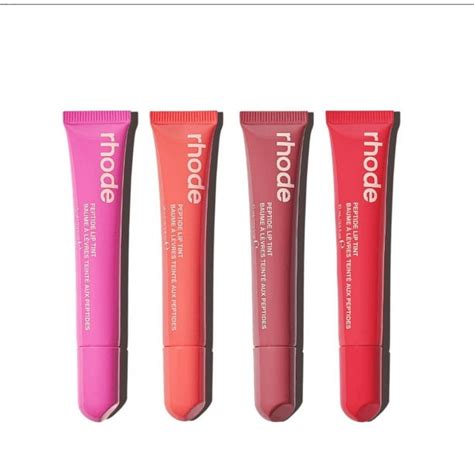 4 Colors Rhode Peptide Lip Tint Raspberry Jelly Espresso Toast And Ribbon New Bodega Aurrera