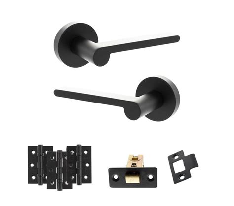 Senza Pari Darrio Door Handle Latch Pack 3 Ball Bearing Hinges X3