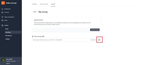 downloading a qr code for your survey online surveys